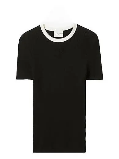 Claudie Pierlot Short-sleeve Knitted T-shirt - Black