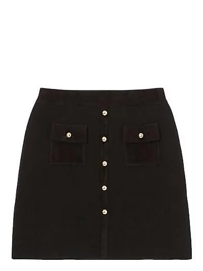 Claudie Pierlot Straight High-rise Mini Skirt - Black