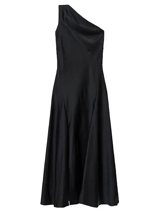 ALLSAINTS Monica One-shoulder Maxi Dress - Black