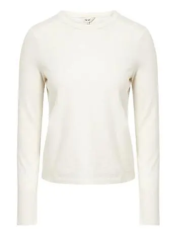 ME+EM Cotton-jersey Top - Light Cream