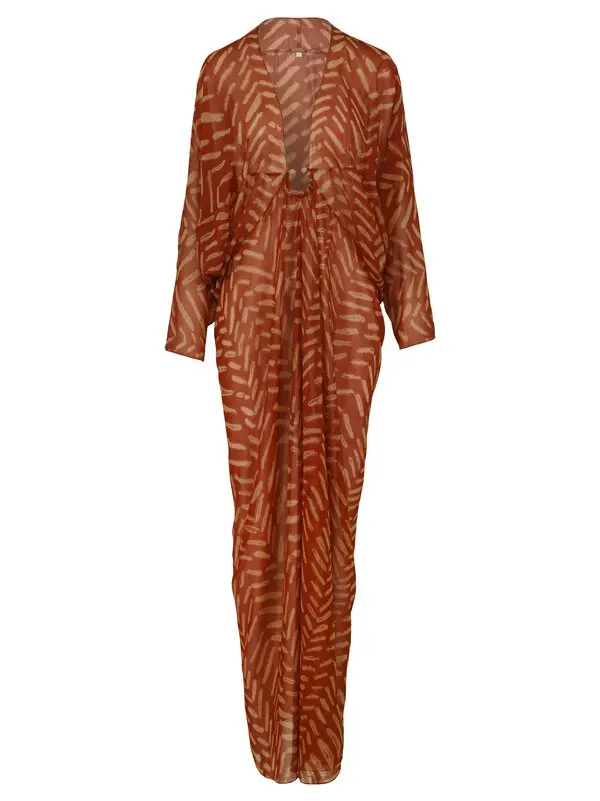 Johanna Ortiz Printed Maxi Dress - Red