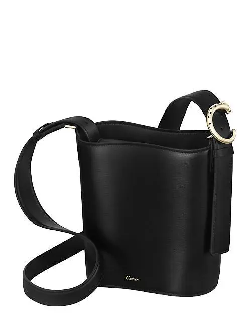 CARTIER Panthère De Mini Leather Cross-body Bag - Black