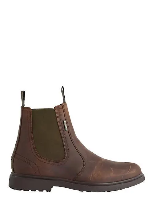 Barbour Hale Leather Chelsea Boots - Dark Brown