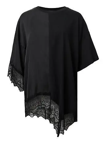ALLSAINTS Lenny Lace-trimmed T-shirt - Black