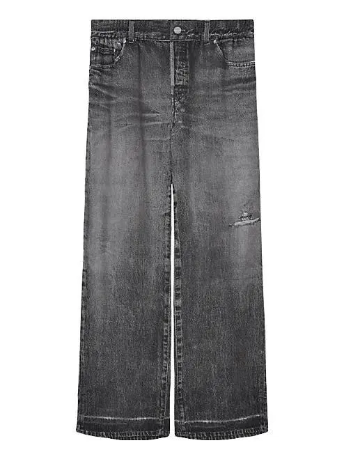 ALLSAINTS Tyler Wide-leg Denim Jeans - Illusion Black