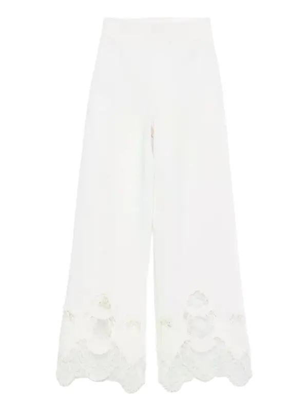 Ermanno Scervino Lace-detail Pants - Neutrals