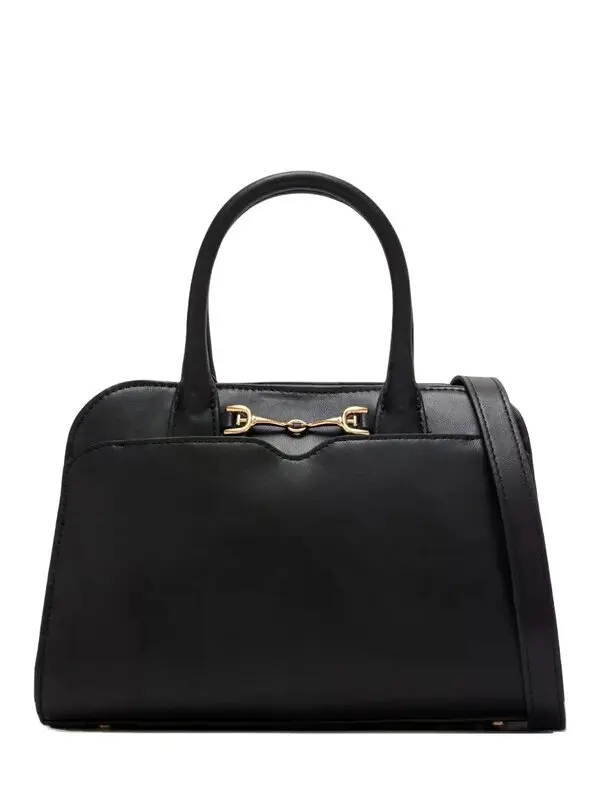 Sam Edelman Leather Tote Bag With Horsebit Embellishment - Black