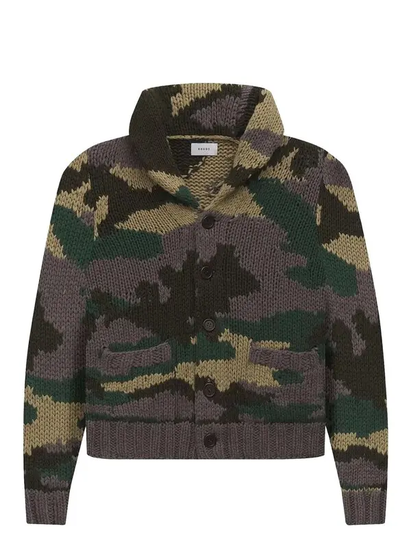 Rhude Camo Cardigan - Multicolor
