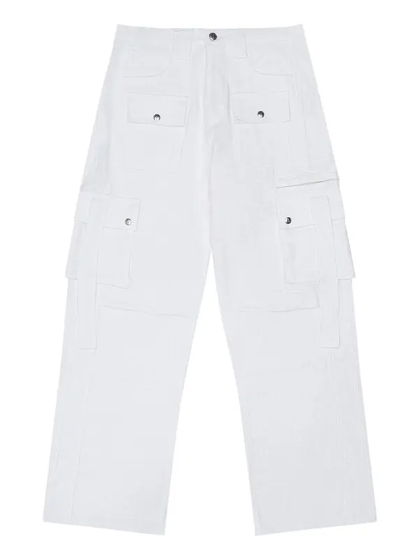 Rhude Amaro Linen Cargos - White