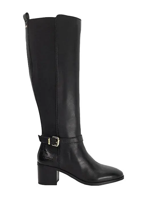 DUNE Tilbys Leather Knee-high Boots - Black Leather