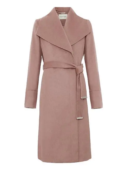 PHASE EIGHT Nicci Belted Wool-blend Coat - Neutral