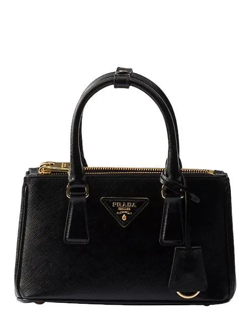Prada Galleria Medium Saffiano-leather Tote Bag - Black