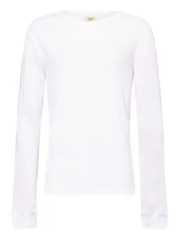 AUSTIN POST Thermal Crewneck Cotton Top - White