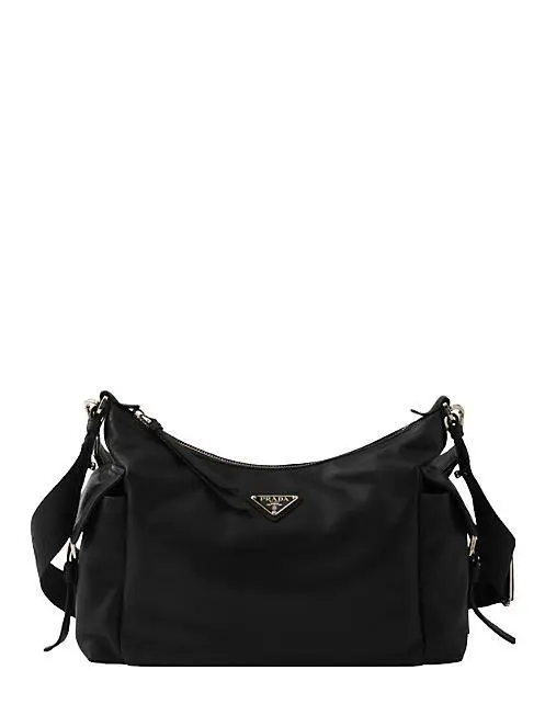 Prada Large Leather Cross-body Bag - Black