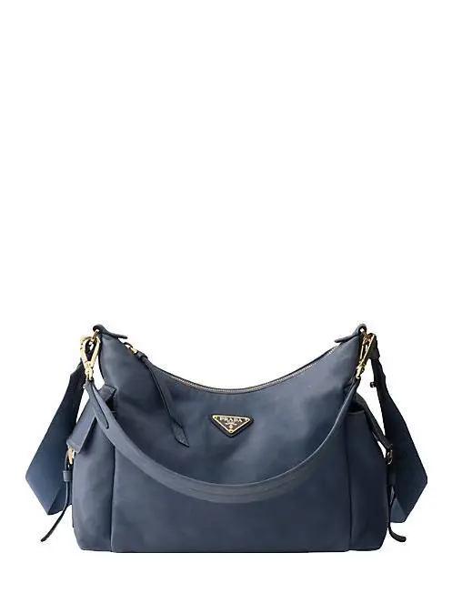 Prada Large Leather Cross-body Bag - Blue
