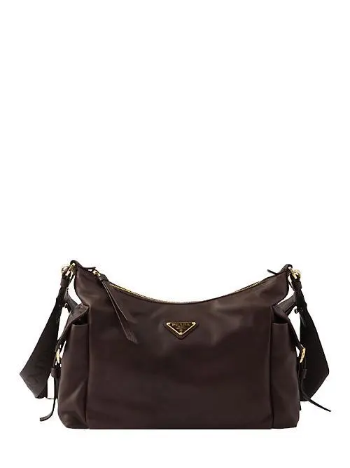 Prada Large Leather Cross-body Bag - Brown