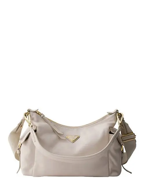 Prada Large Leather Cross-body Bag - Neutral