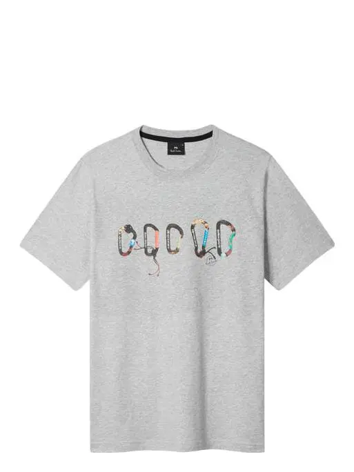 Paul Smith Carabiner' Print T-shirt - Grey