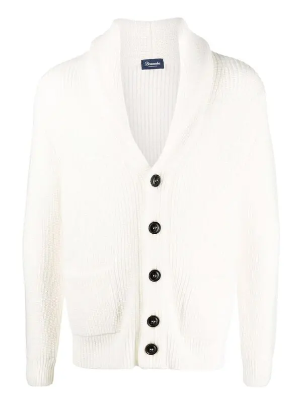 DRUMOHR Merino Wool Cardigan - White