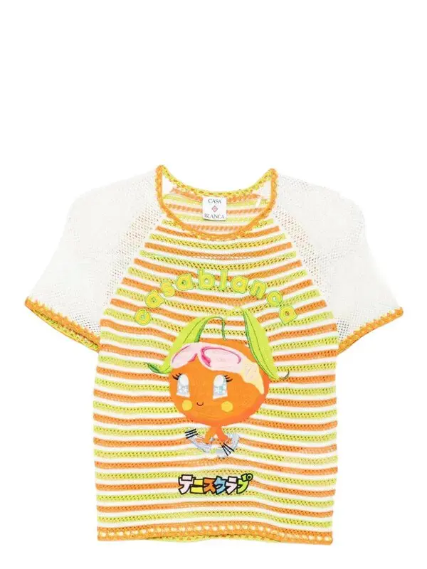 Casablanca Printed Top - Orange