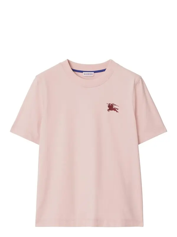 Burberry Slim T-shirt With Equestrian Knight Device - Pink