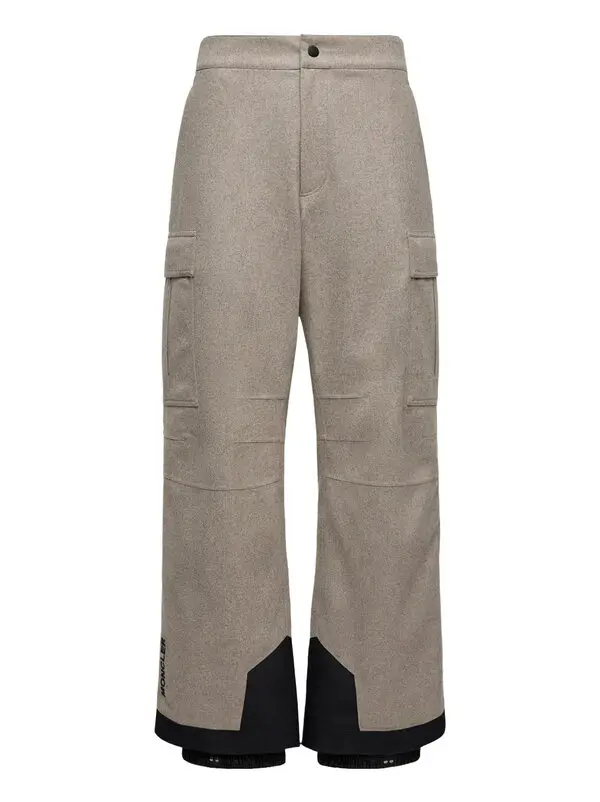 Moncler Padded Technical Wool Ski Pants - Beige