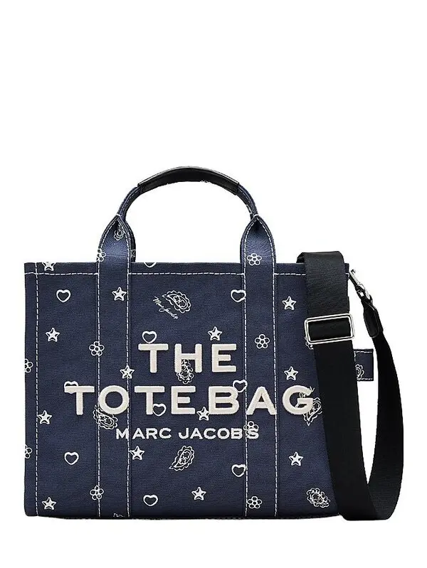 Marc Jacobs The Bandana Medium Canvas Tote - Navy Multi