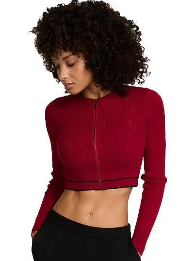 Victoria's Secret Luxe Cable-knit Cardigan - Red