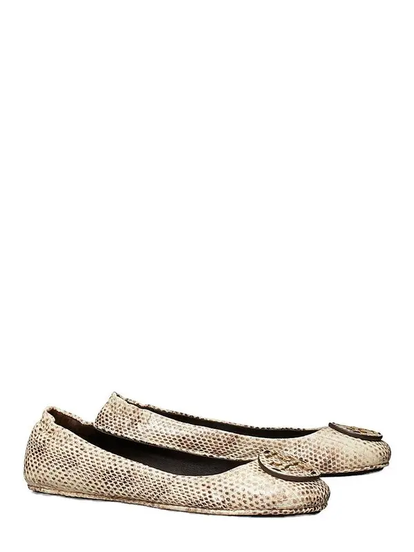 Tory Burch Minnie Travel Ballet Flats - Cream Roccia