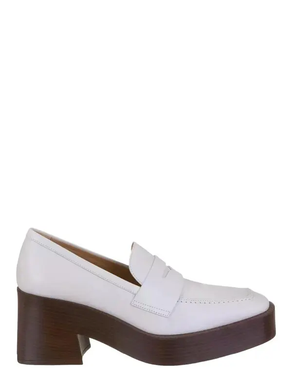 TOD'S 75mm Leather Loafers - White