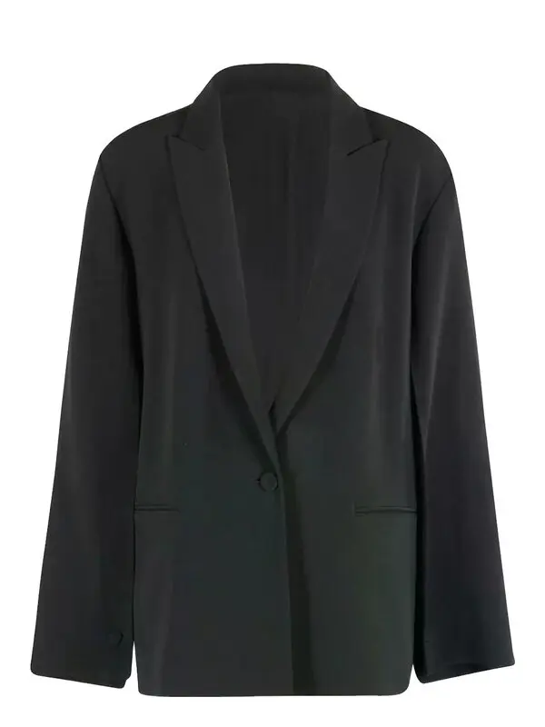 Alberta Ferretti Button Notched Lapel Blazer - Black