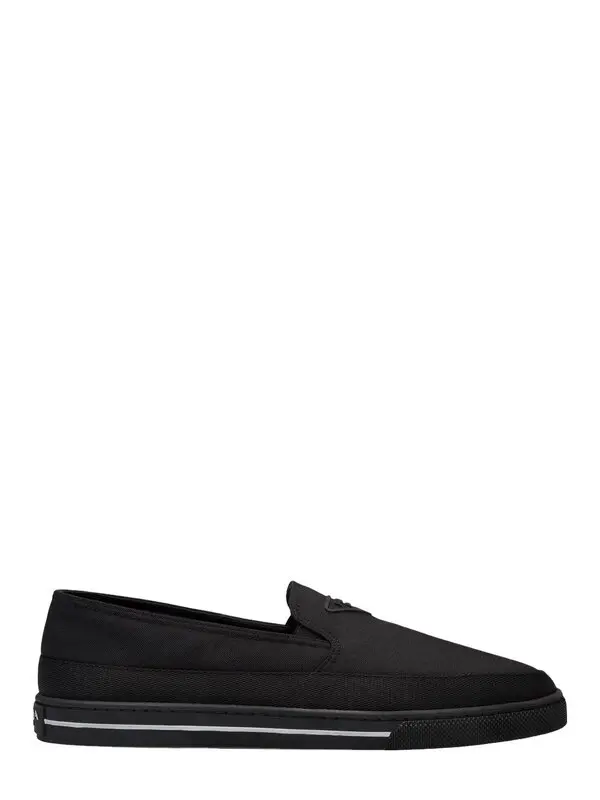 Prada Re-nylon Slip-on Trainers With Embossed Logo - Black