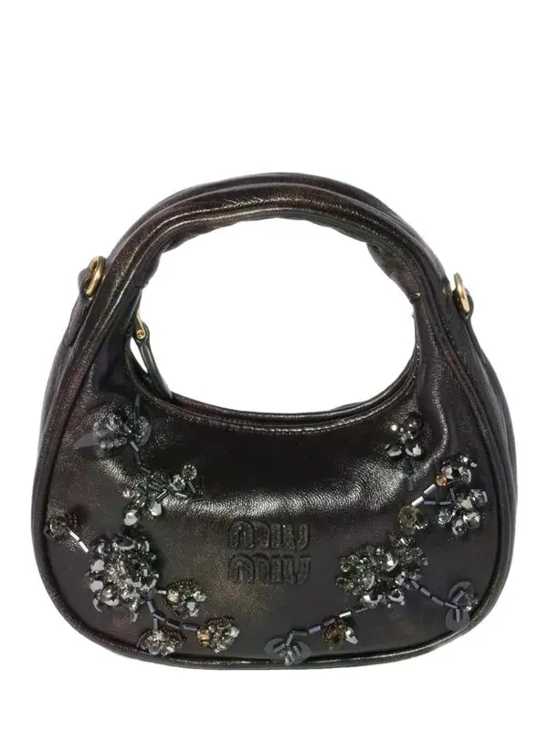 Miu Miu Mini Leather Wander Tote - Brown