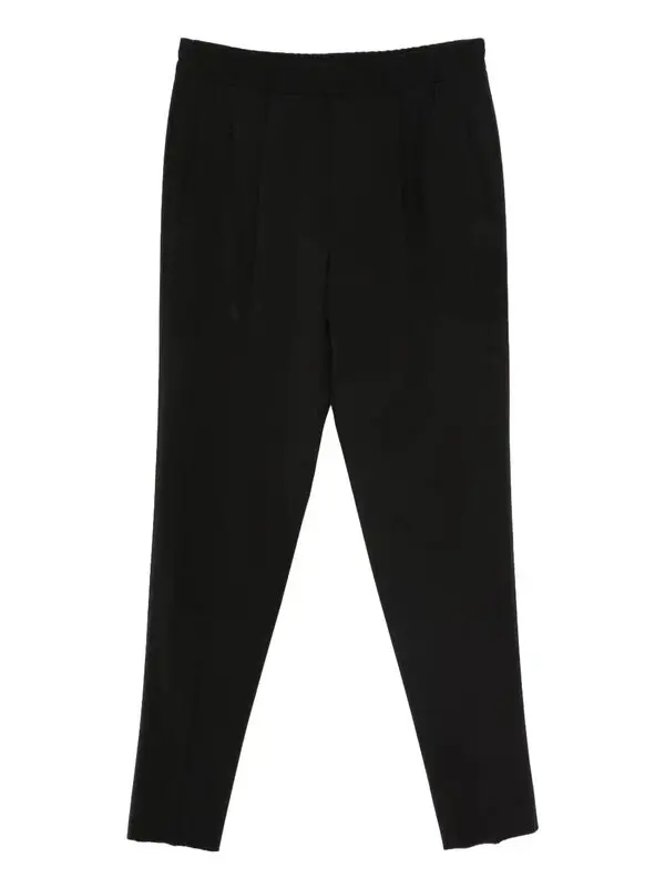 Zegna Elasticated-waistband Trousers - Black
