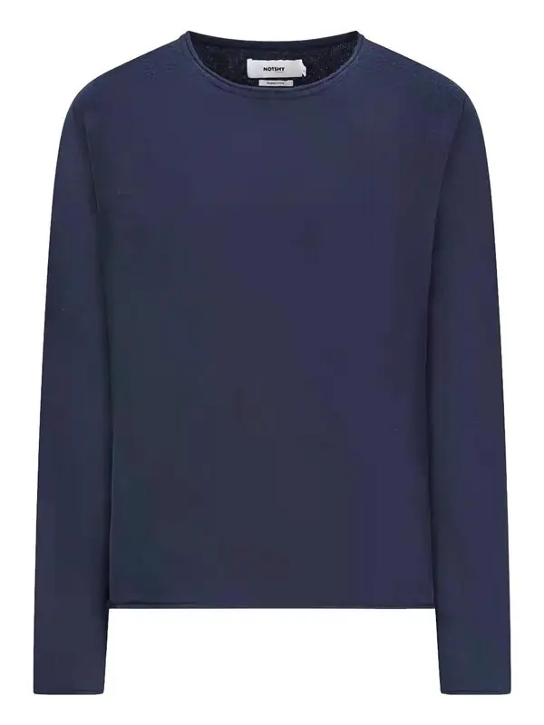 NOTSHY Ayla Round-neck Long-sleeve T-shirt - Blue