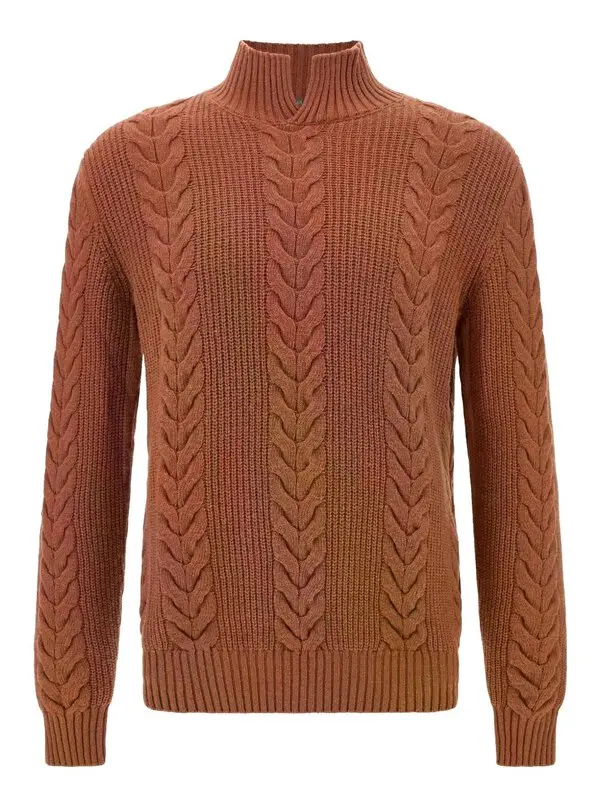 Boggi Milano Cable-knit Pullover - Brown
