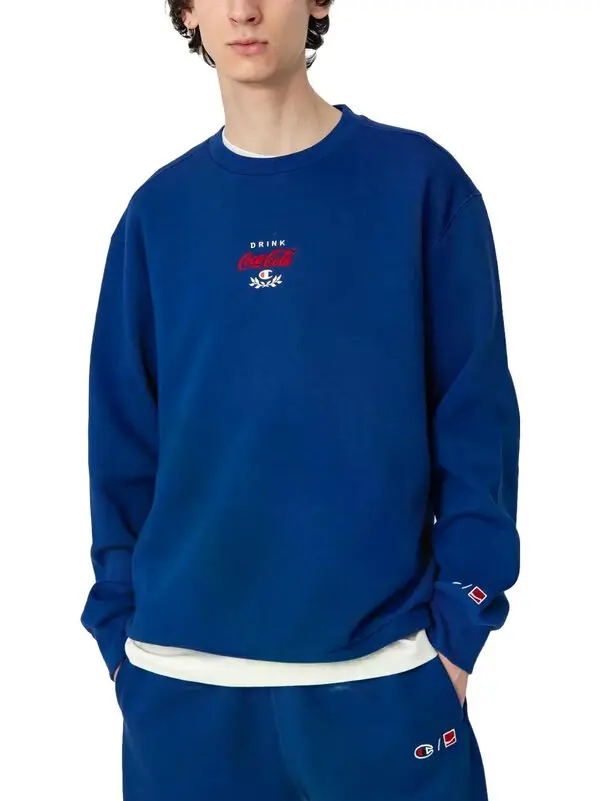 Champion Embroidered-detail Sweater - Blue