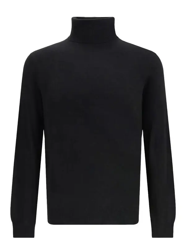 ARAGONA Roll-neck Sweater - Black