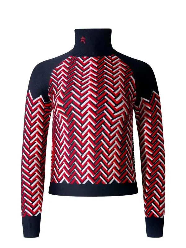 Perfect Moment Chevron-pattern Sweatshirt - Red