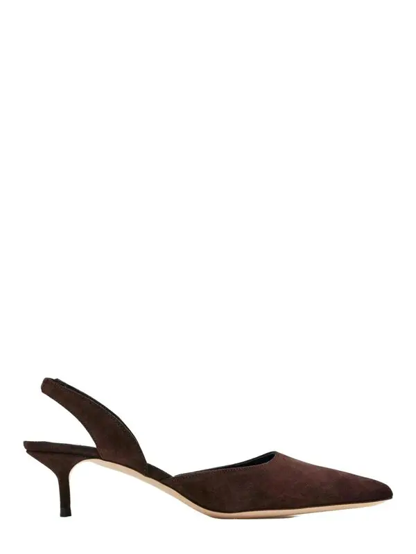 Staud 55mm Sebastian Slingback Pumps - Brown