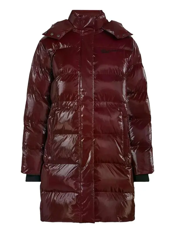Karl Lagerfeld Pearlescent Puffer Coat - Red