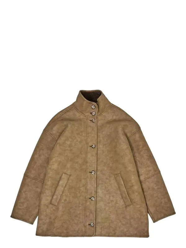 Bimba Y Lola Buttoned Coat - Brown
