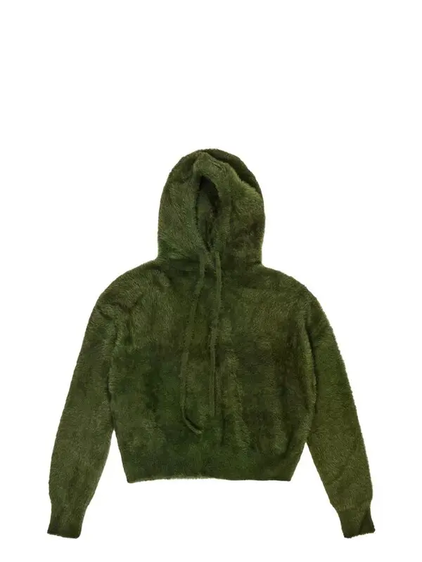 Bimba Y Lola Fur-texture Hoodie - Green