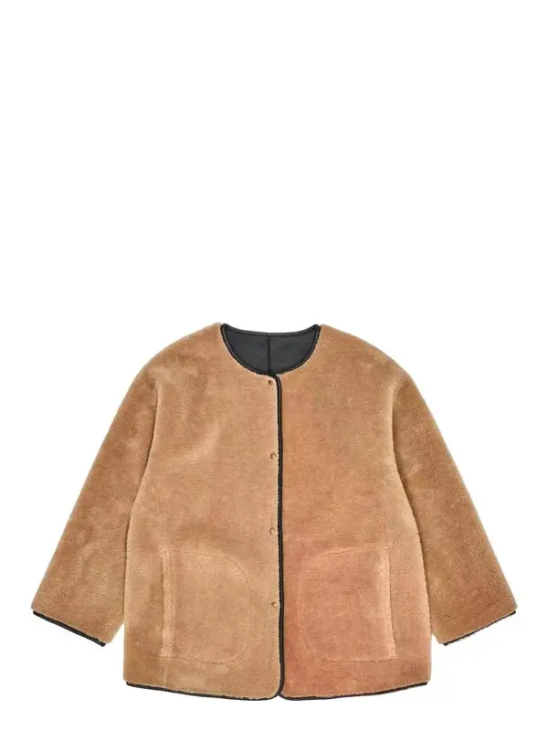 Bimba Y Lola Fur-textured Reversible Jacket - Brown