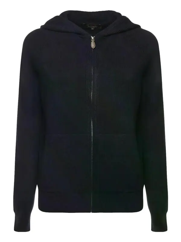 Loro Piana Hooded Zip Cardigan - Blue