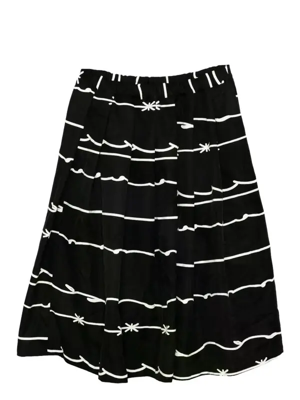 BLACK COMME DES GARÇONS Printed Skirt - Black