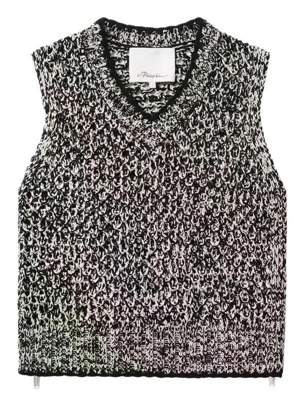 3.1 Phillip Lim Open-knit Sleeveless Vest - Black