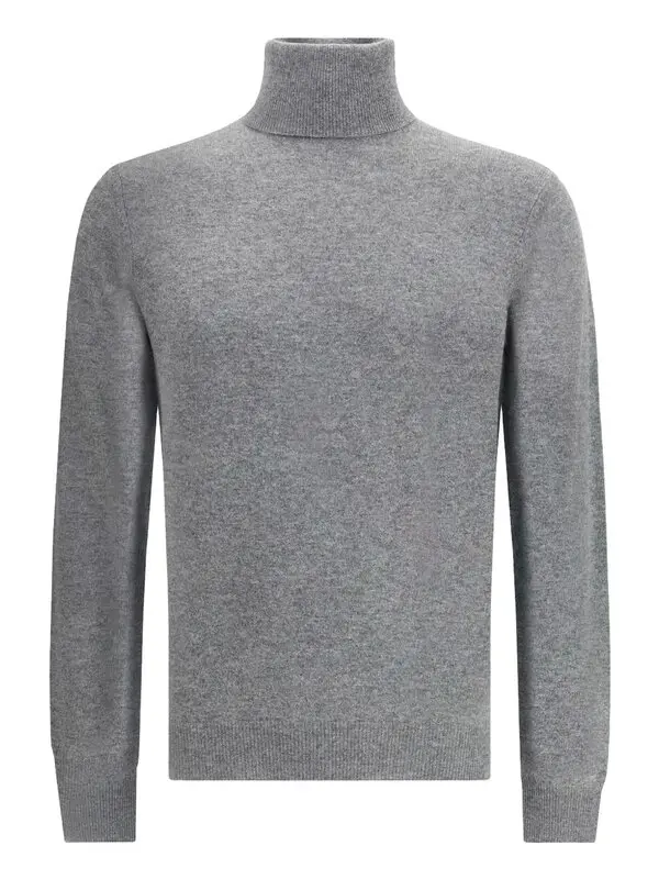 ARAGONA Roll-neck Long-sleeved Sweater - Grey