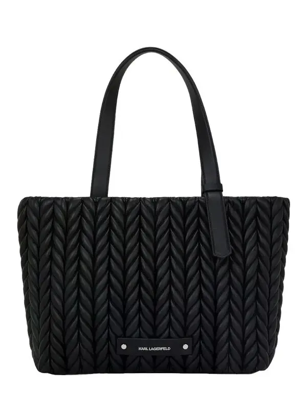 Karl Lagerfeld K/weave Medium Tote Bag - Black