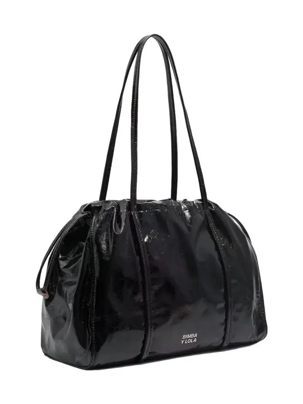 Bimba Y Lola Gathered Shoulder Bag - Black
